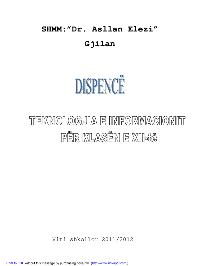 Fillable Online SHMM " Dr Asllan Elezi " Gjilan Fax Email Print - pdfFiller