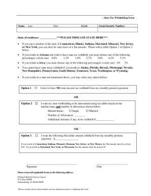 Fillable Online State tax withholding forms chart Fax Email Print ...