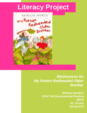 Minilessons for My Rotten Redheaded Older Brother. My Rotten Redheaded ...