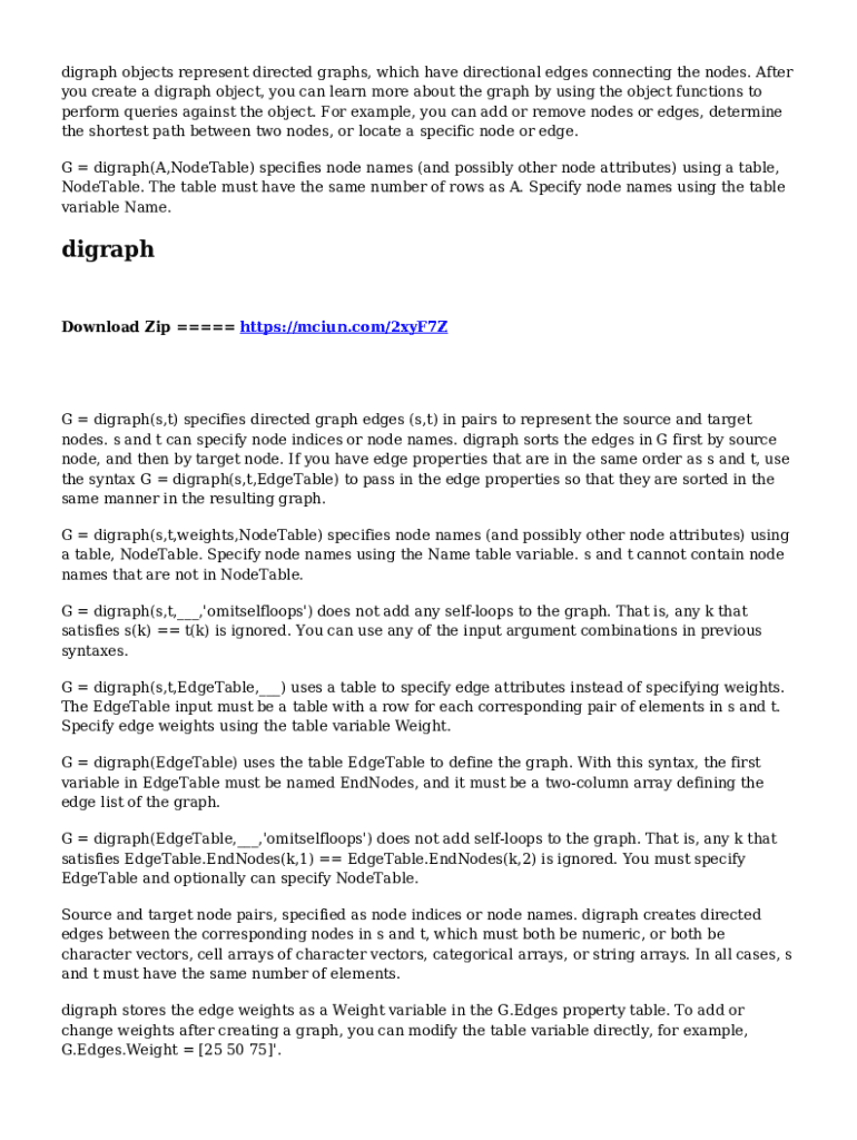 Fillable Online What is the difference between a graph and a digraph ...