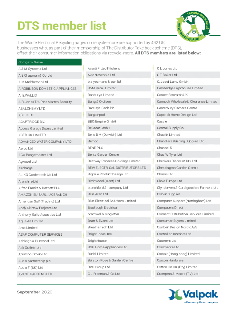 Fillable Online Use the Distributor Takeback Scheme - Electrical waste ...