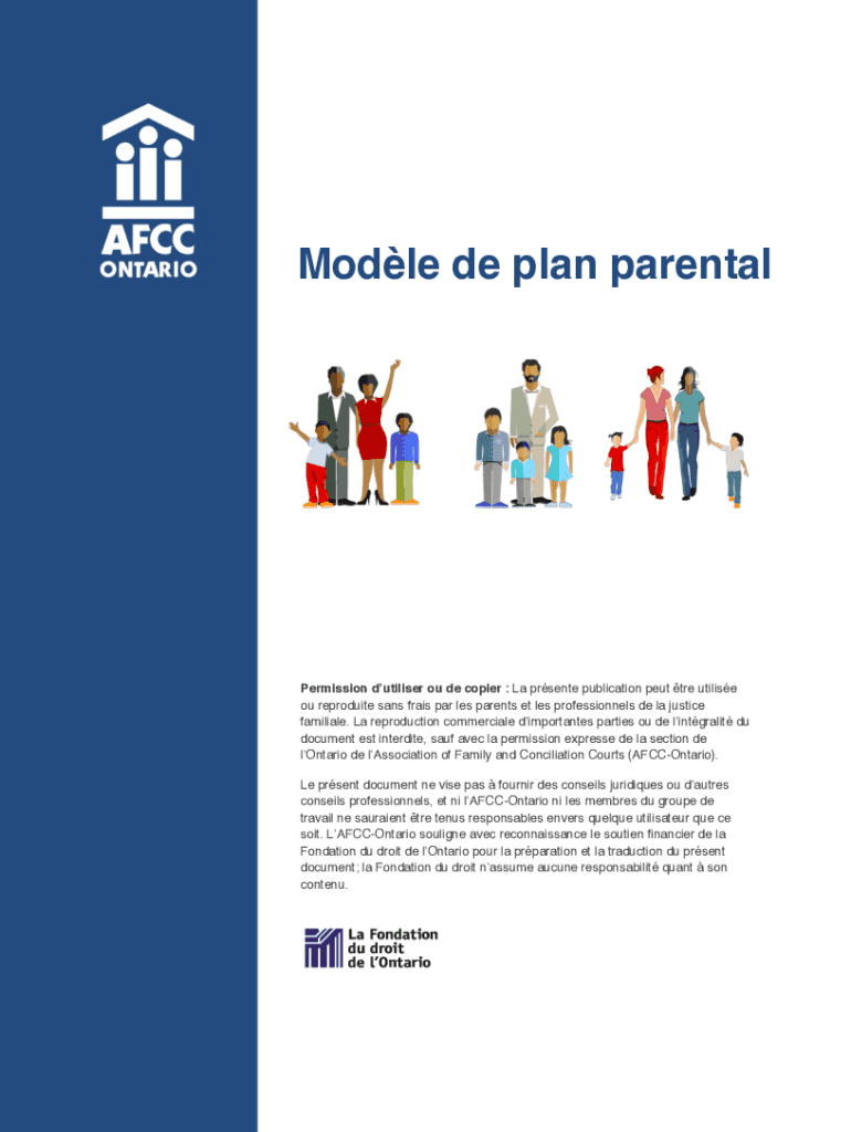 Remplissable En Ligne chantillon de clauses pour un plan parental Fax ...