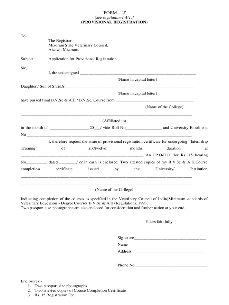 Fillable Online pages-39-provisional-registration-form. ... Fax Email ...