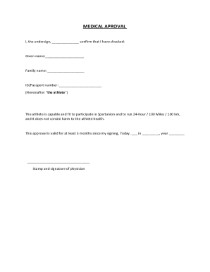 Fillable Online Medical approval Fax Email Print - pdfFiller