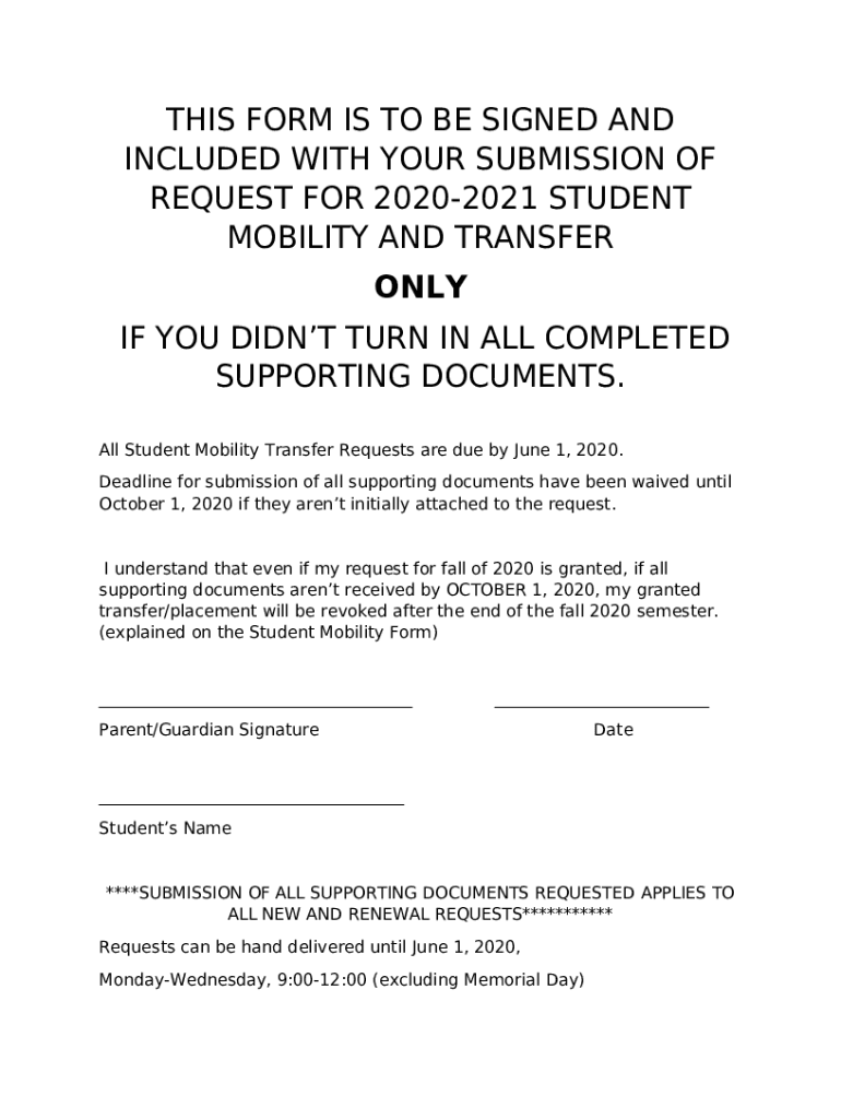 Understanding Submission of Student Mobility Request Doc Template | pdfFiller