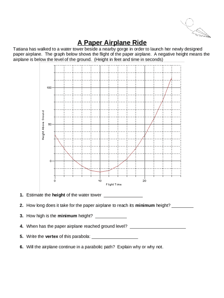Parabola Investigation Worksheet - Blank Fillable Template | Fill Out ...