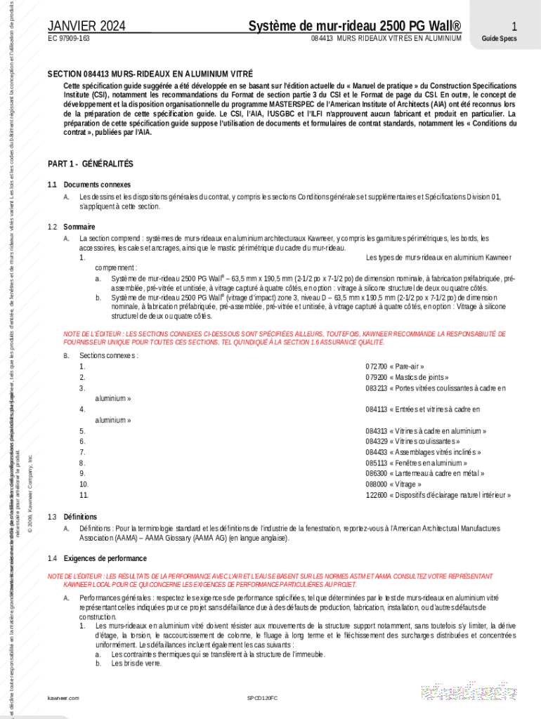 1600UT System2 Curtain Wall Guide Specifications ... Doc Template ...