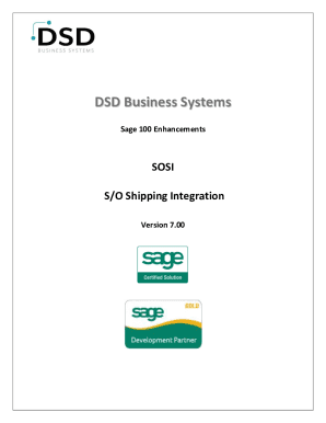 Fillable Online DSD Business Systems Now Officially a Sage Tech Partner ... Fax Email Print ...