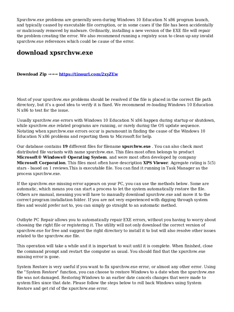 Fillable Online Program EXE gets corrupted with every restart, I have to ... Fax Email Print ...