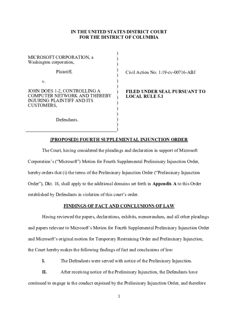 Fillable Online in the united states district court - Notice Of ...