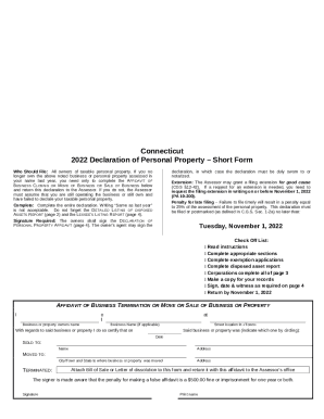 Personal Property Declaration 2023 Doc Template | pdfFiller
