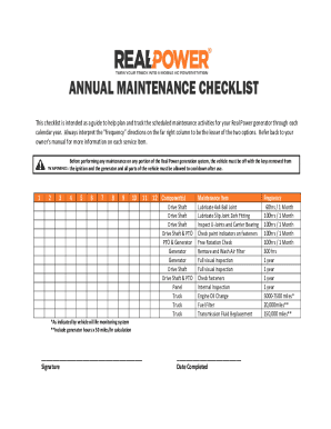 Fillable Online Complete Guide: Backup Generator Maintenance Checklist Fax Email Print - pdfFiller