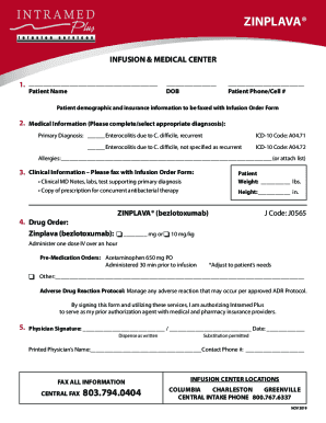 Fillable Online The Merck Access Program Forms for ZINPLAVA ... Fax ...