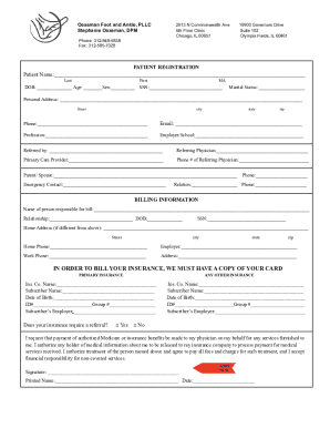 Fillable Online OFA Patient Registration Form - Updated 12/11/21 Fax ...
