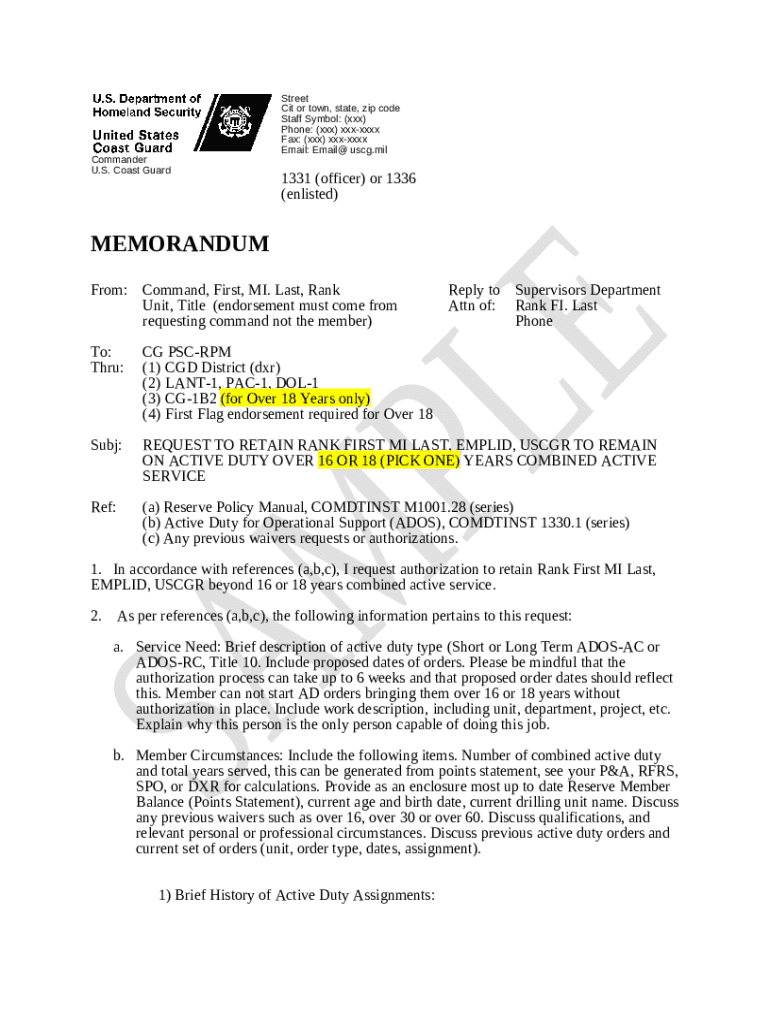 United States Coast Guard Communications Command Doc Template | pdfFiller