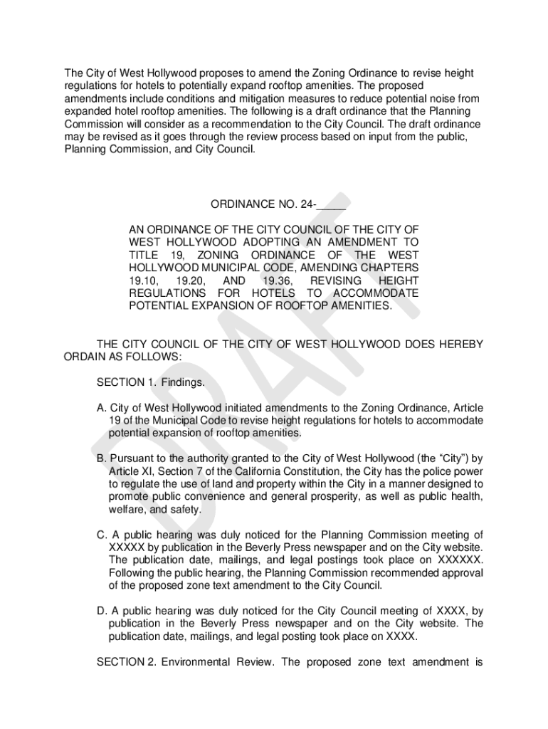 Fillable Online Zone Text Amendment - Expansion of Hotel Rooftop ...