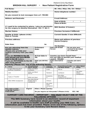 How to register with this GP surgery - Bredon Hill ... Doc Template ...