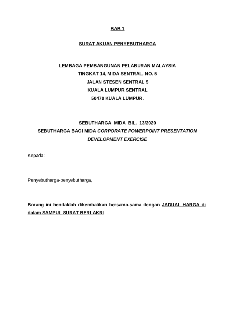 Perolehan - MIDAMalaysian Investment Development ... Doc Template | pdfFiller