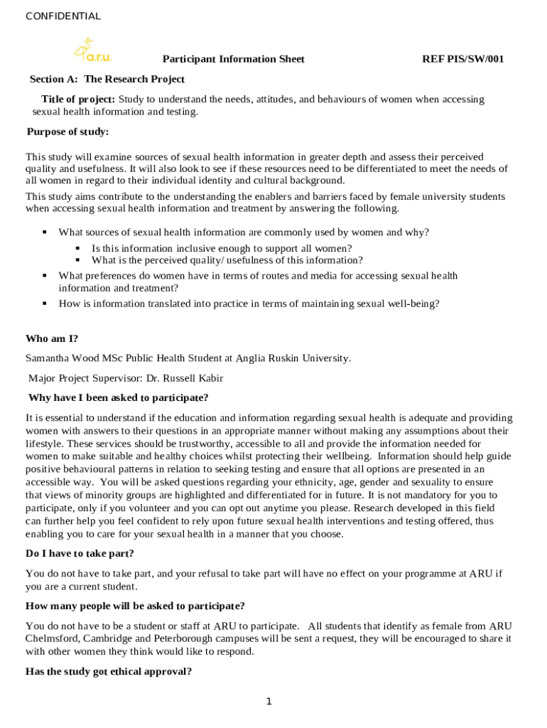 Stage 1 Research Ethics Application Doc Template | pdfFiller