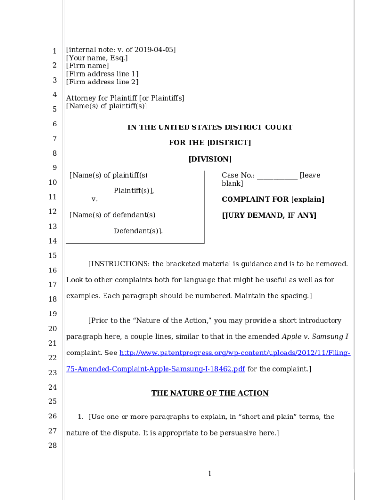 Plaintiff's Motion For Entry of Final Judgment Doc Template | pdfFiller