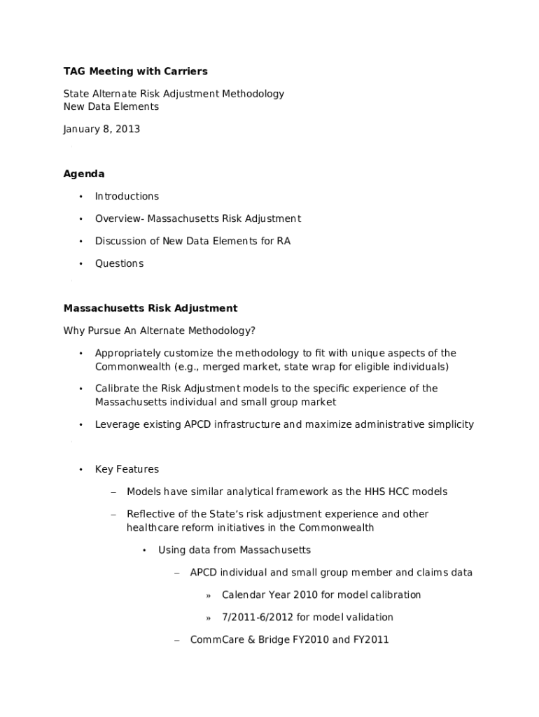 Medicare Advantage Risk Adjustment Data Validation Final ... Doc Template | pdfFiller