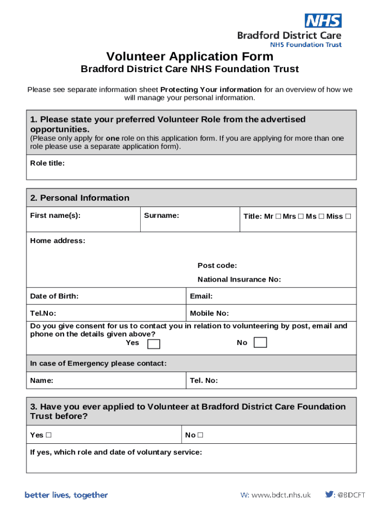 DOAR & Affiliates Volunteer Application Doc Template | pdfFiller