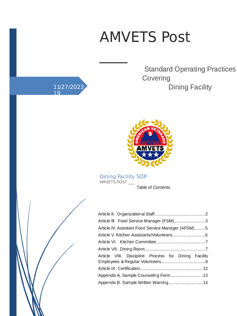 Standard Operating Practices Doc Template | pdfFiller