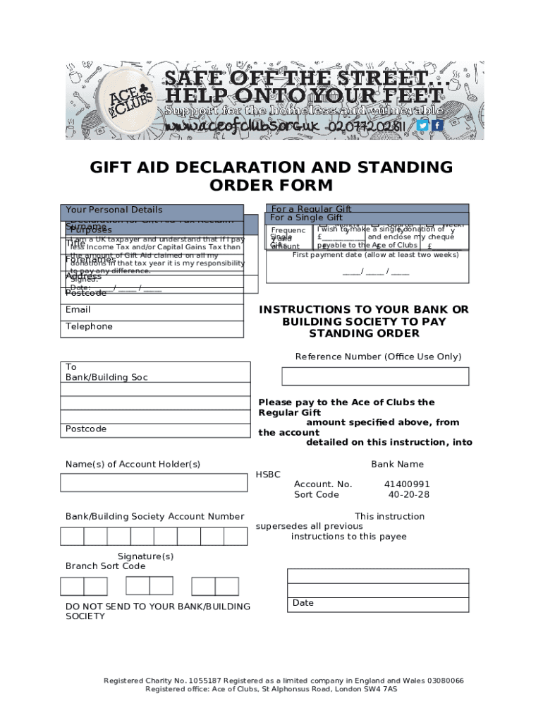 Donations-UK-Charitable-Trust-Gift-Aid-Declaration-. ... Doc Template ...