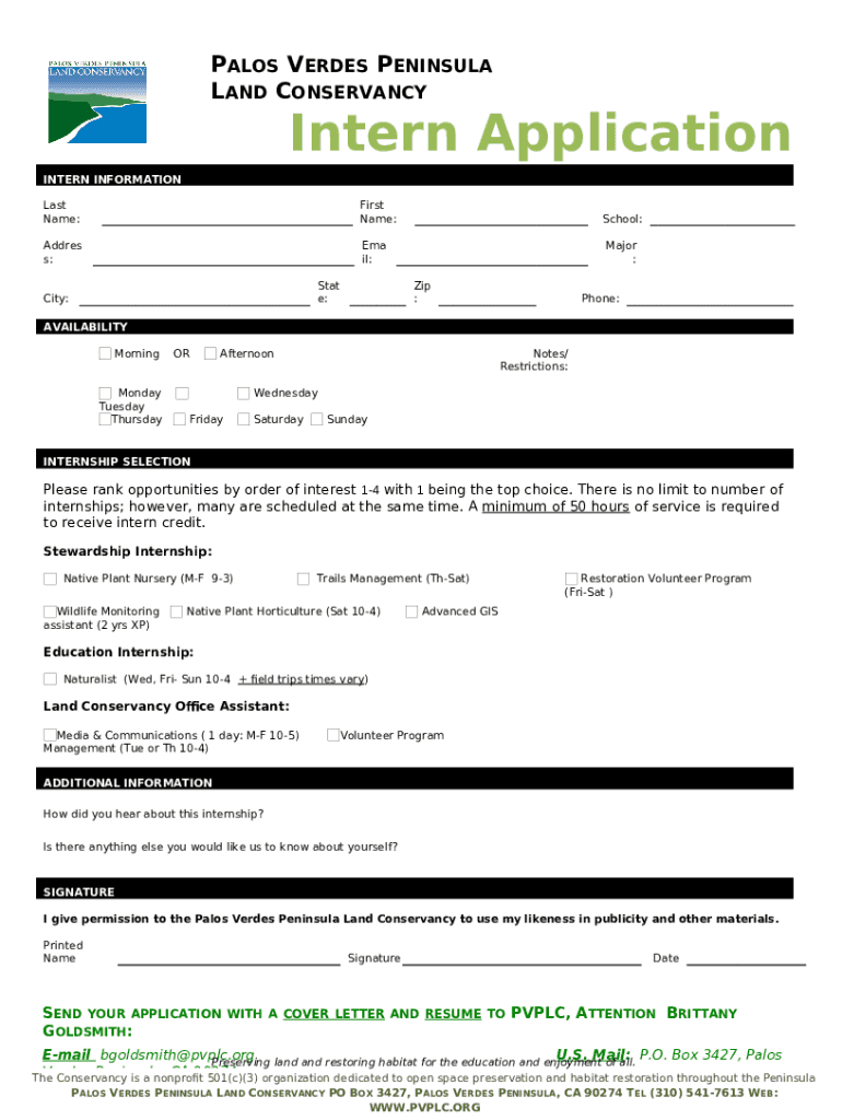 Intern Attendance Record Doc Template | pdfFiller