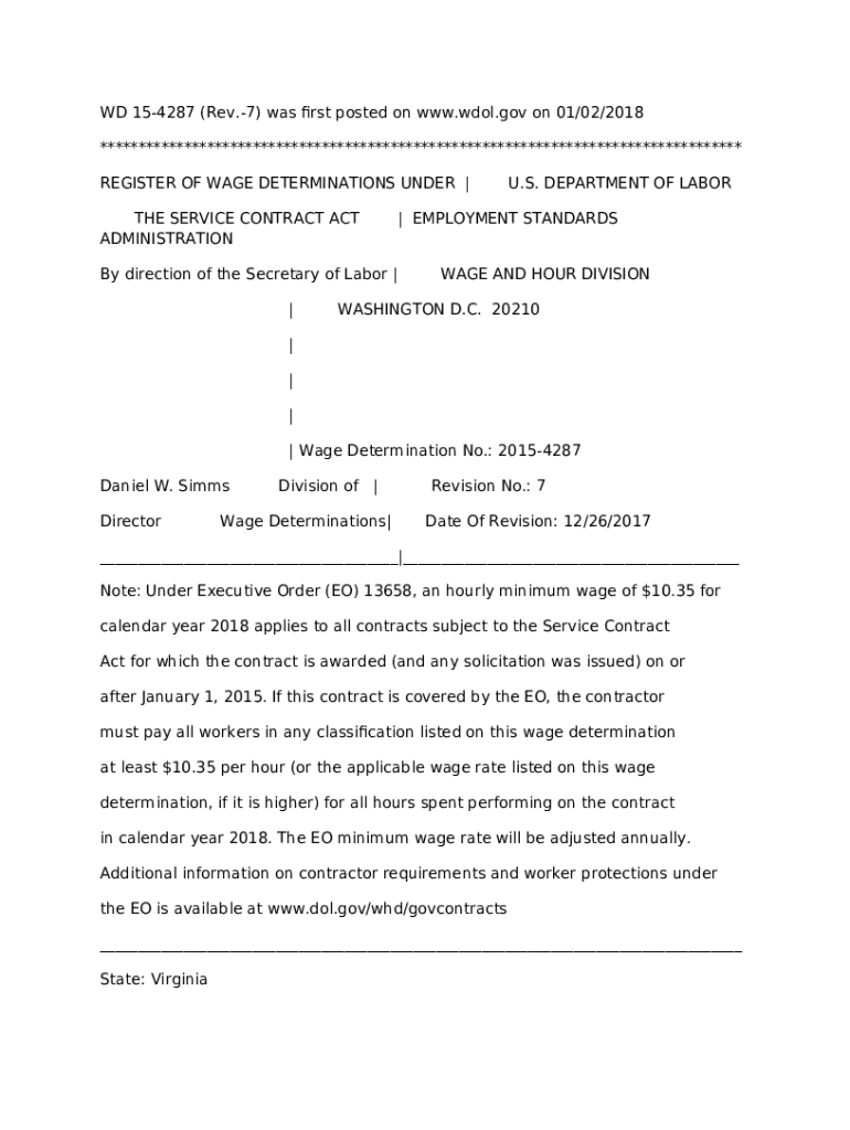 Wage Determinations Service Contract Act WD # 2015-5687 Doc Template ...