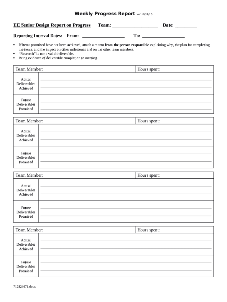 Design Progress Report - faculty-web msoe Doc Template | pdfFiller