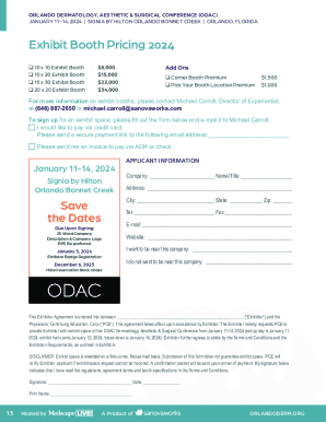 Fillable Online ODAC Dermatology Aesthetic & Surgical Conference ...