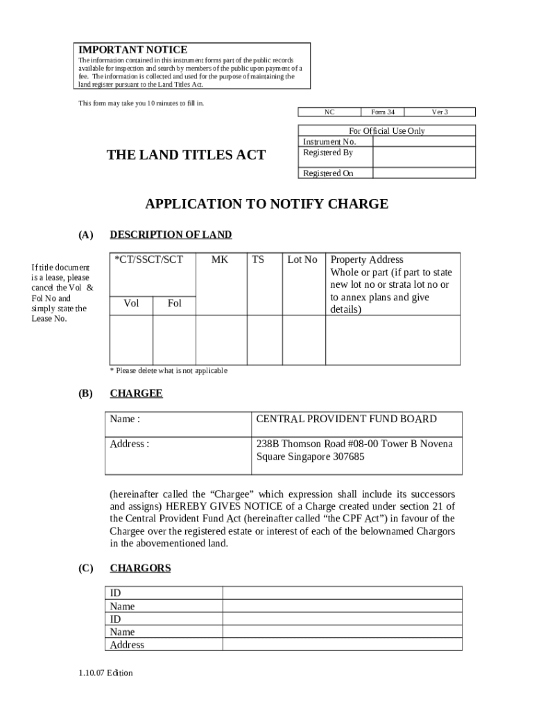 34.doc. Application to Notify Charge Doc Template | pdfFiller