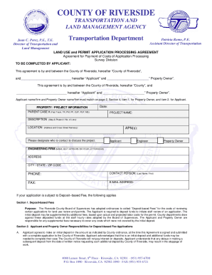 Fillable Online County of Riverside Transportation Department Fax Email ...