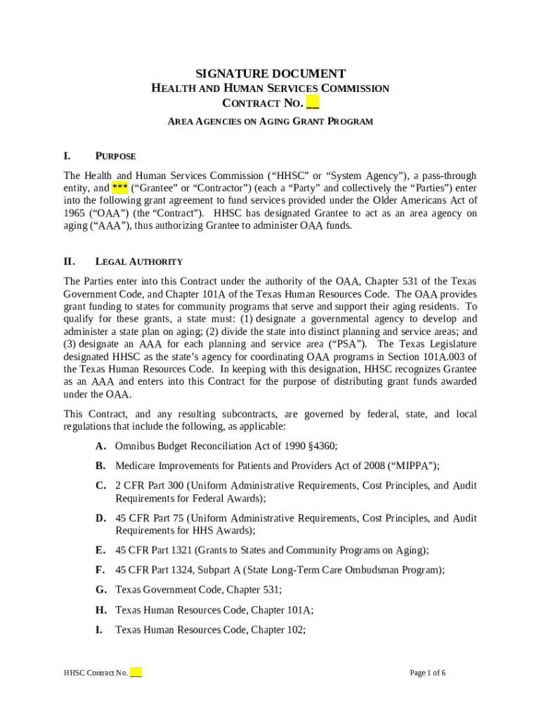 I. The Health and Human Services Commission (HHSC or ... Doc Template ...