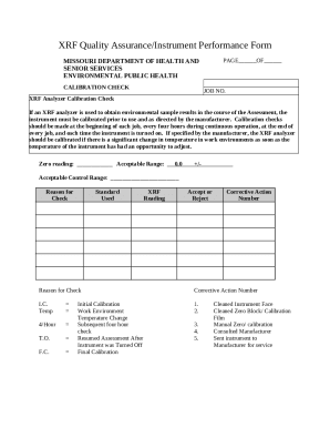 Methodology for XRF Perance Characteristic Sheets - health mo Doc ...