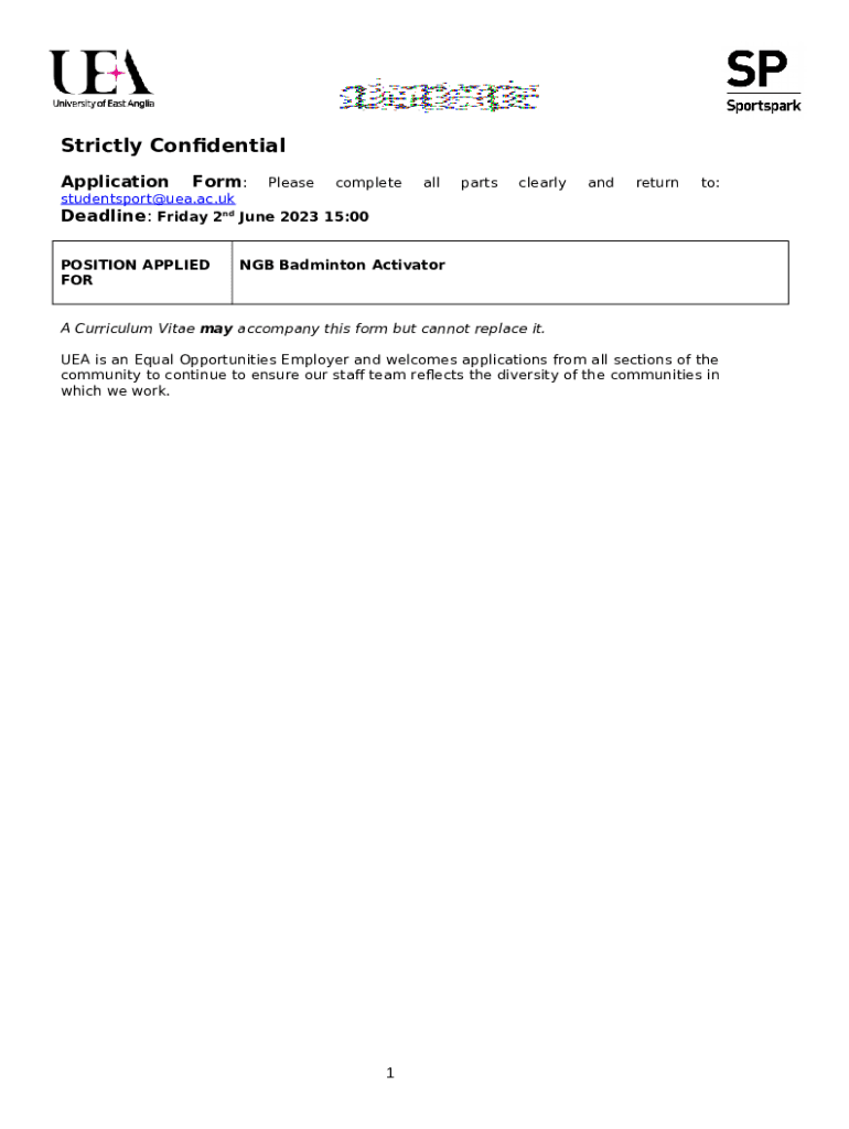 YOUR UEA JOB APPLICATION: A GUIDE Doc Template | pdfFiller
