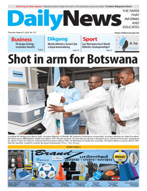 Fillable Online Botswana: Mindset Change to Drive Transformation Fax ...