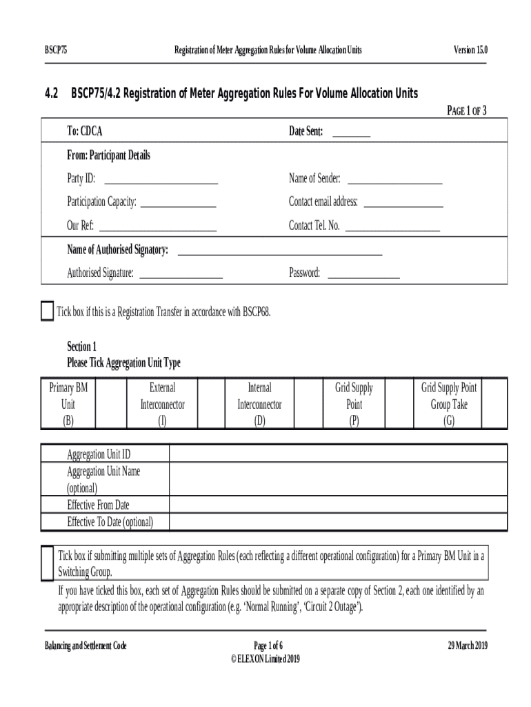 BSCP75. BSCP75 s Registration of Meter Aggregation Rules For Volume ...