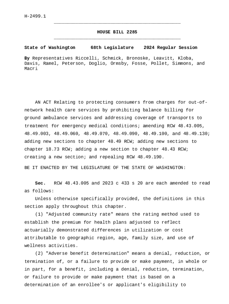 By Representatives Riccelli, Schmick, Bronoske, Leavitt, Kloba, Davis ...