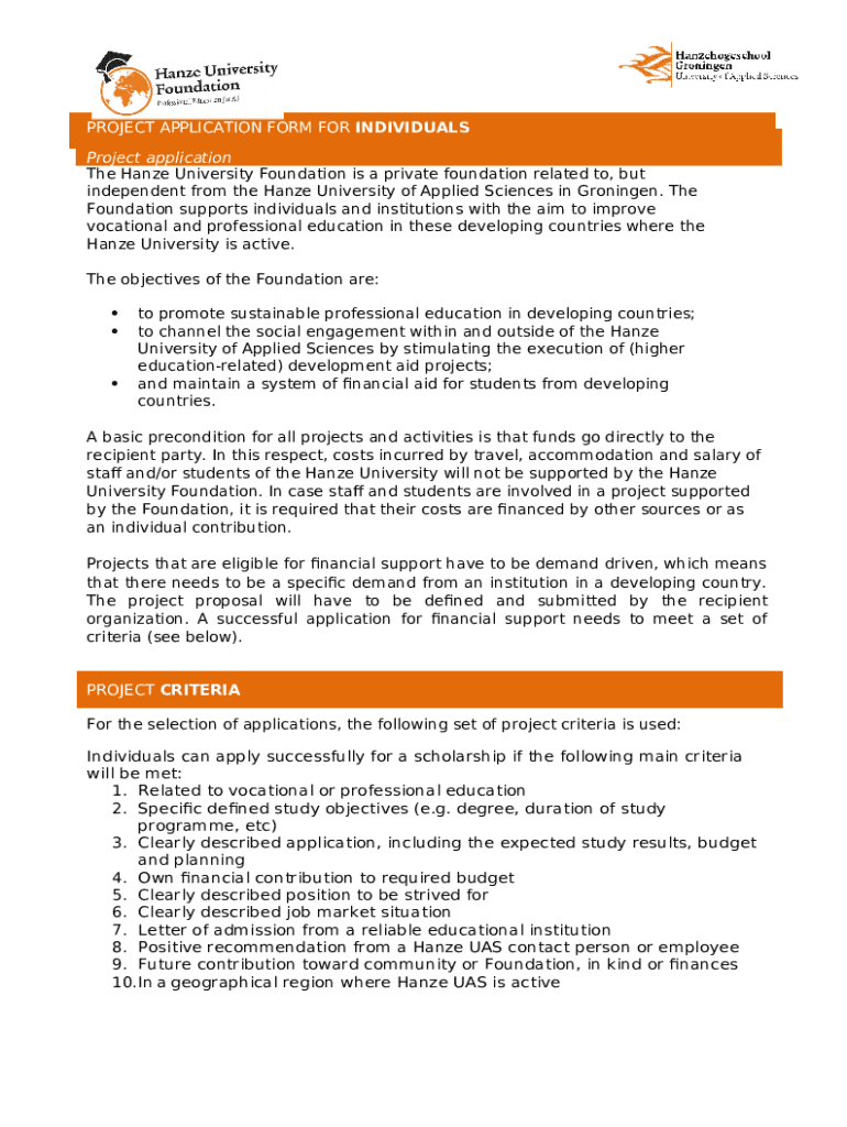 Application and entry requirementsHanze UAS Doc Template | pdfFiller