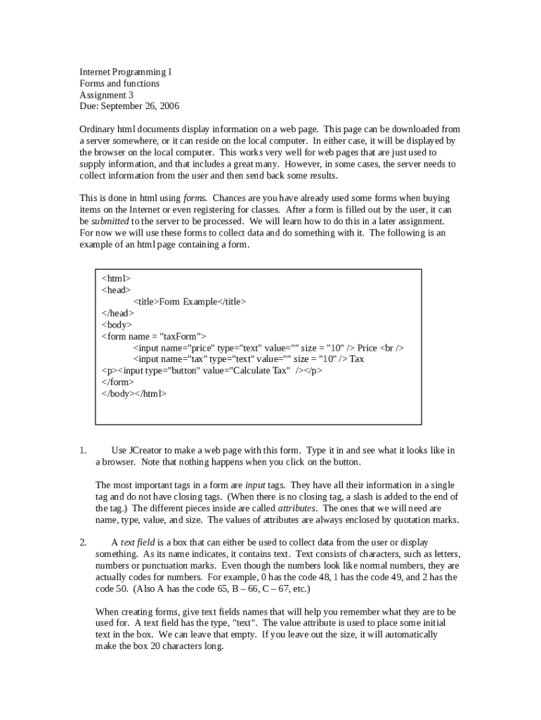 Solved Web Pages Design HomeWork-1 1. Write a ... - csis pace Doc Template | pdfFiller