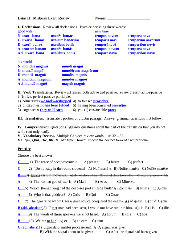 the term declension, the three basic qualities of Latin ... Doc ...