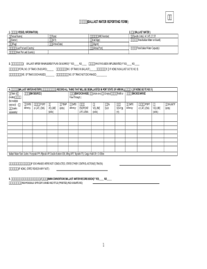 Ballast Water Management Reporting Instructions Doc Template | pdfFiller