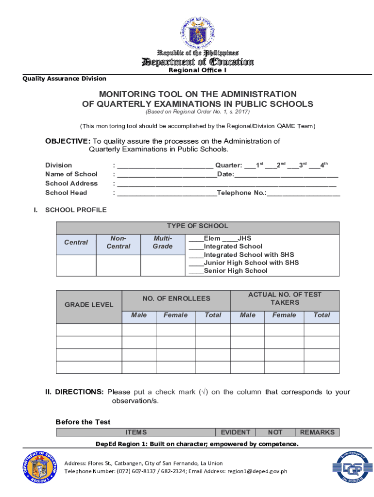 RO1 LQF QAD 017 - Journalism - Department of Education ... Doc Template ...