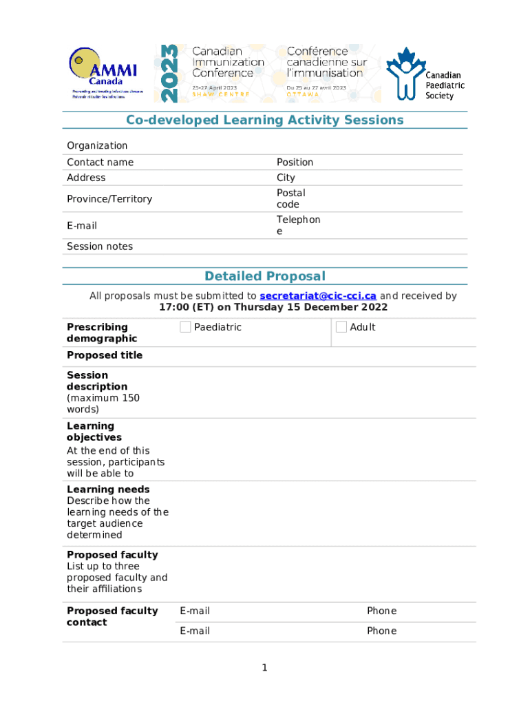 Co-developed Learning Activity Sessions Doc Template | pdfFiller