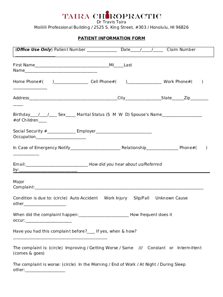 Intake 1.pdf Doc Template | pdfFiller