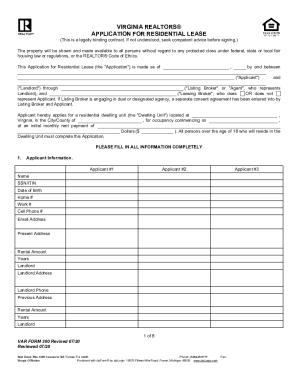 Fillable Online Realtors Lease Va - Fill Online, Printable, Fillable ...