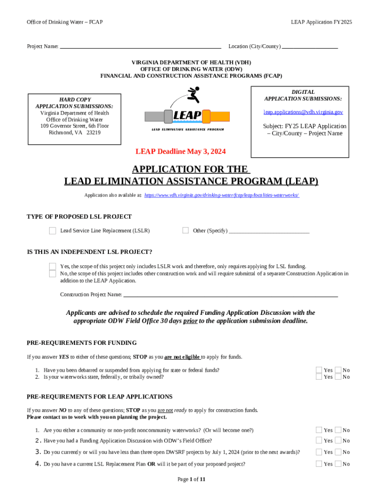LEAD ELIMINATION ASSISTANCE PROGRAM (LEAP) Doc Template | pdfFiller