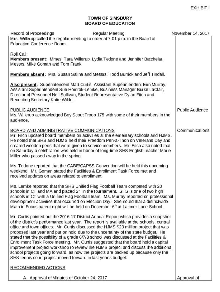 BYLAWS - Simsbury Public Schools Board of Education Doc Template ...